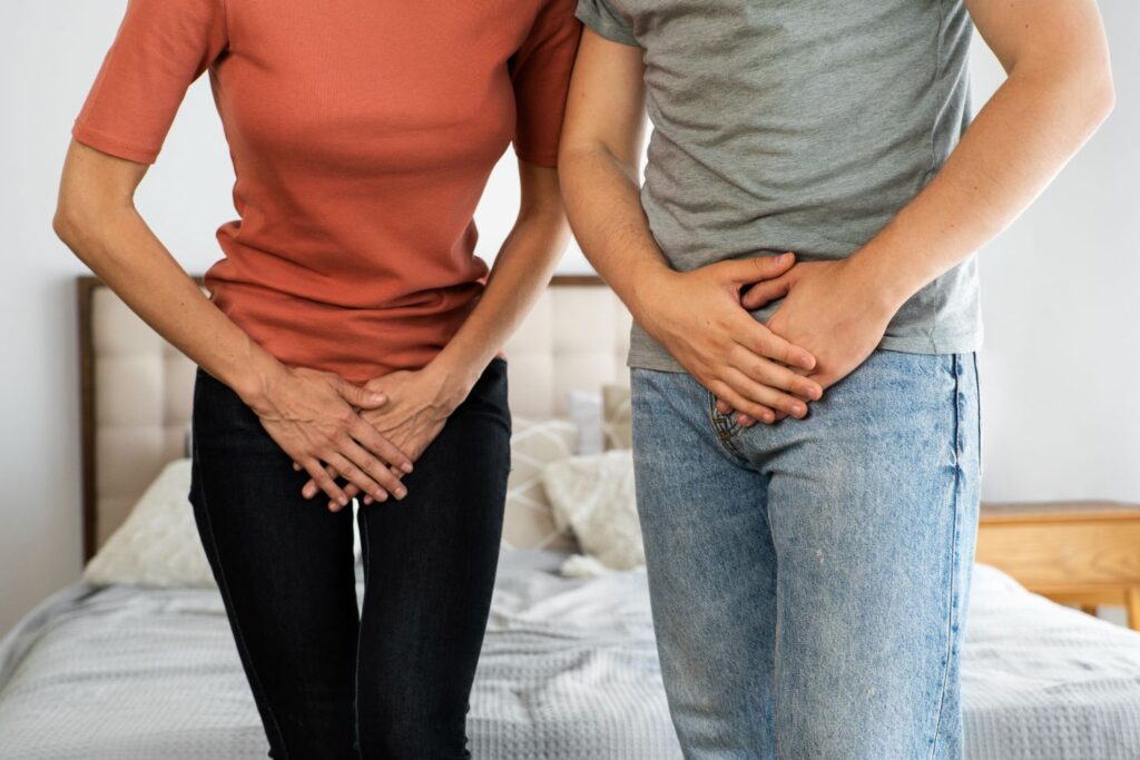 Front view people dealing with std - Docs Medical Group